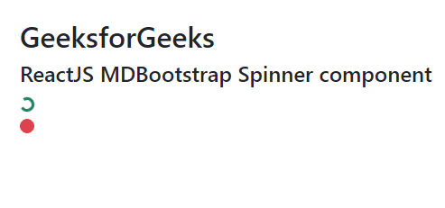 ReactJS MDBootstrap 微调器组件 | 码农参考