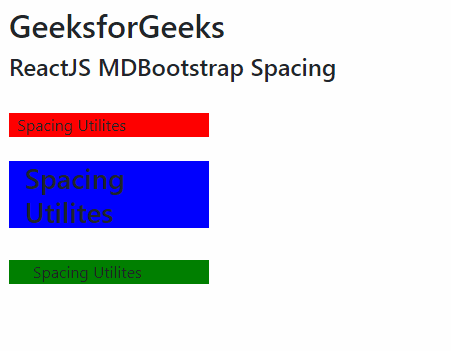 ReactJS MDBootstrap 间距实用程序 | 码农参考