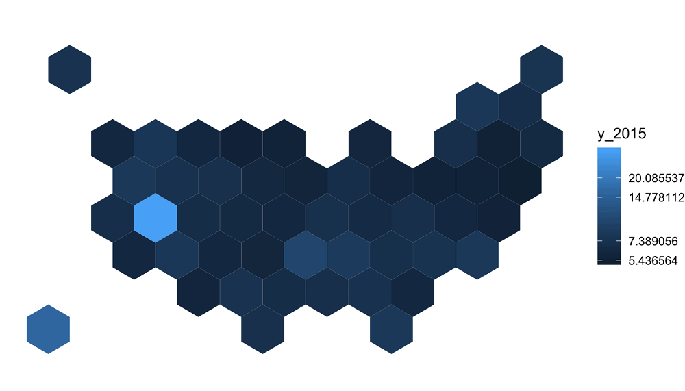 在 R 中可视化 Hexabin 图 | 码农参考