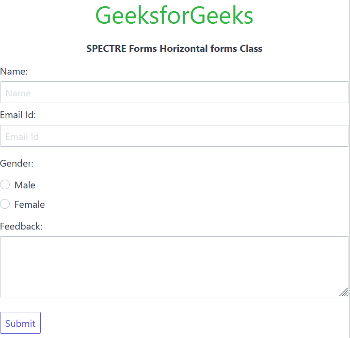 Spectre Forms 水平表格 | 码农参考