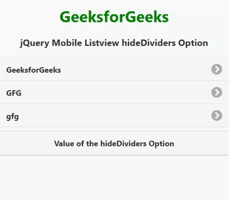 jQuery Mobile Listview hideDividersOption | 码农参考