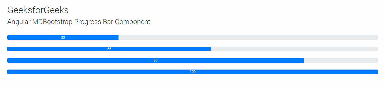 Angular MDBootstrap 进度条组件 | 码农参考
