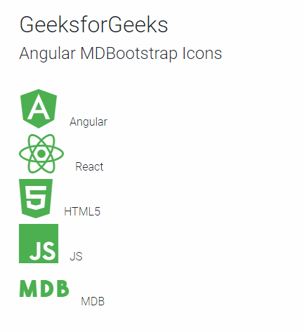 Angular MDBootstrap 图标 | 码农参考