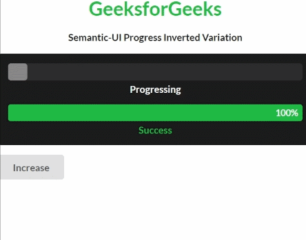 语义-UI 进度反转变化 | 码农参考
