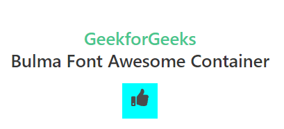 Bulma 字体真棒容器 | 码农参考