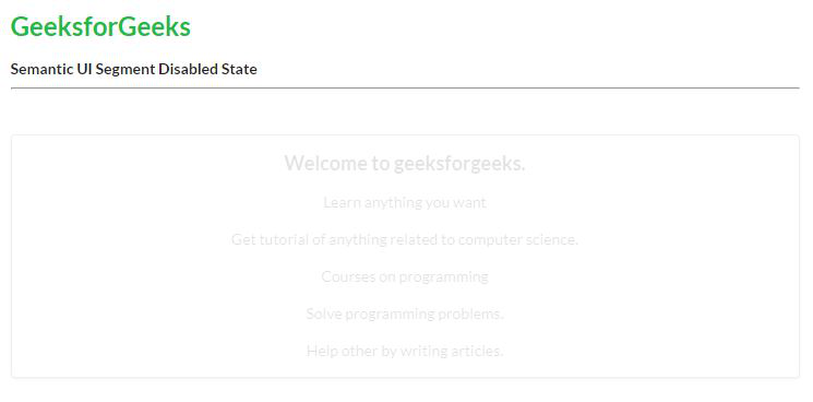 语义 UI 段禁用状态 | 码农参考