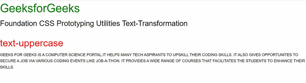 基础 CSS 原型 实用程序 文本转换 | 码农参考