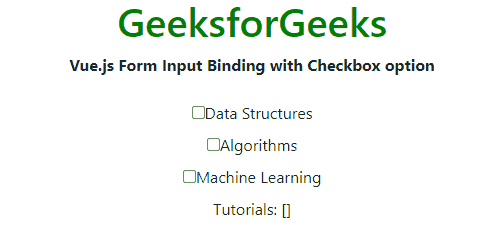 带有复选框选项的 Vue.js 表单输入绑定 | 码农参考