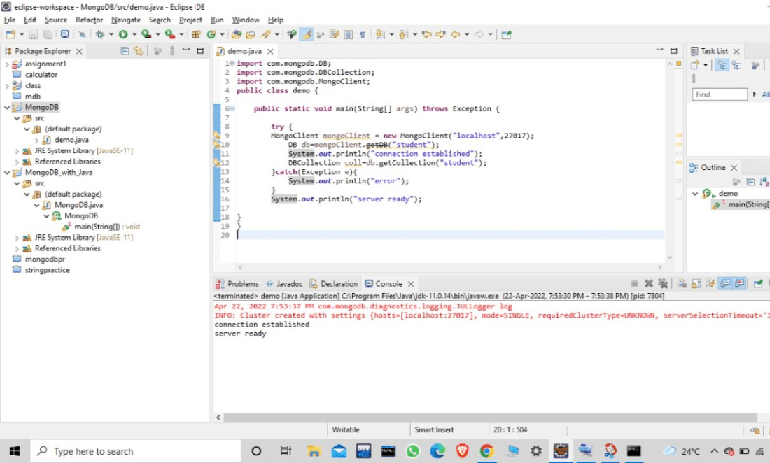 如何在 Eclipse 中使用 MongoDB？ | 码农参考