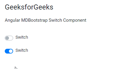 Angular MDBootstrap 开关组件 | 码农参考