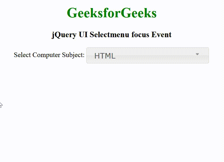 jQuery UI 选择菜单焦点事件 | 码农参考