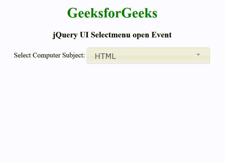 jQuery UI 选择菜单打开事件 | 码农参考