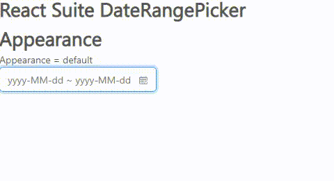 React Suite DateRangePicker 外观 | 码农参考