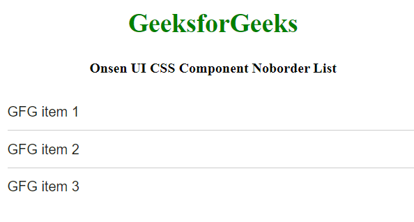 Onsen UI CSS 组件无边框列表 | 码农参考