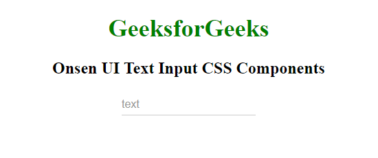 Onsen UI 文本输入 CSS 组件 | 码农参考