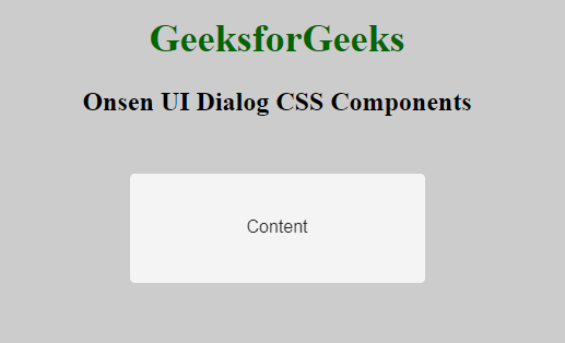 Onsen UI 对话框 CSS 组件 | 码农参考