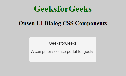 Onsen UI 对话框 CSS 组件 | 码农参考