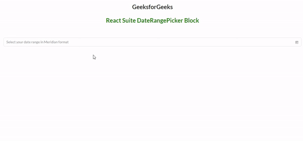 React Suite DateRangePicker 块 | 码农参考