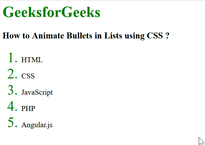 如何使用 CSS 为列表中的项目符号设置动画？ | 码农参考