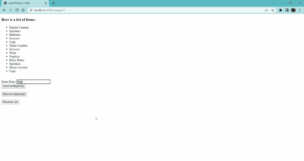 Ember.js ArrayProxy unshiftObject() 方法 | 码农参考