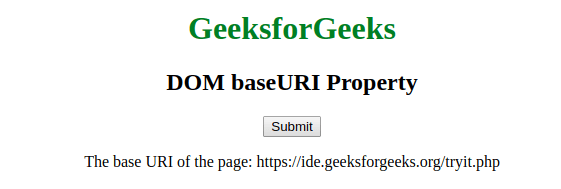 HTML | DOM baseURI 属性 | 码农参考