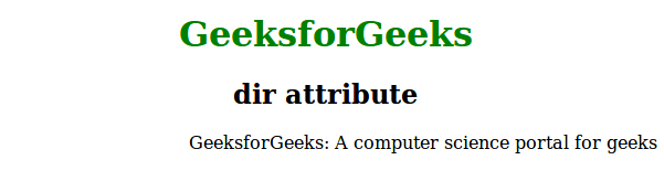 HTML | dir 属性 | 码农参考