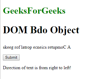 HTML | DOM Bdo 对象 | 码农参考