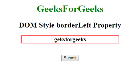 HTML | DOM 样式的borderLeft 属性 | 码农参考