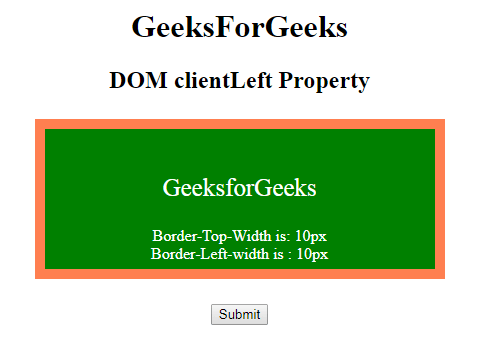 HTML | DOM clientLeft 属性 | 码农参考