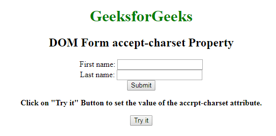 Html Dom 表单 Acceptcharset 属性 码农参考 8110