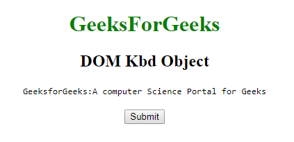 HTML | DOM Kbd 对象 | 码农参考