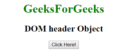HTML | DOM 标头对象 | 码农参考