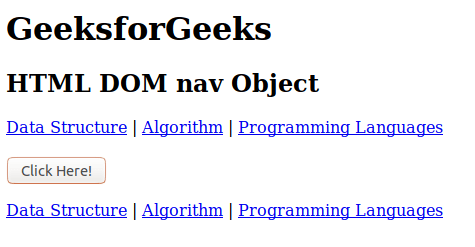 HTML | DOM 导航对象 | 码农参考