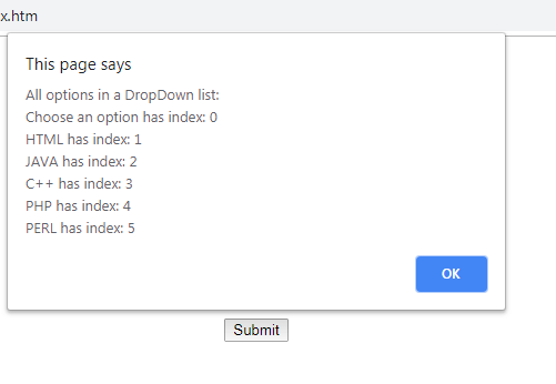 HTML | DOM 选项 index 属性 | 码农参考