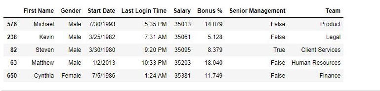 Python |pandas DataFrame.nsmallest() | 码农参考