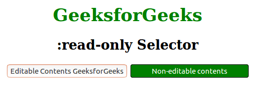 CSS | :只读选择器 | 码农参考