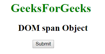 HTML | DOM 跨度对象 | 码农参考