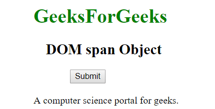 HTML | DOM 跨度对象 | 码农参考