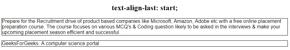 CSS | text-align-last 属性 | 码农参考