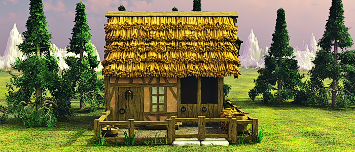 Fantasy Stables 3D Model Ready for Your Town-Based 3D RPG Art – Meshbox