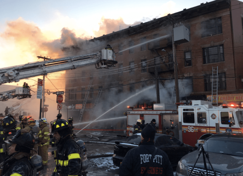 16 injured as huge blaze rips through New York City apartments | Metro News
