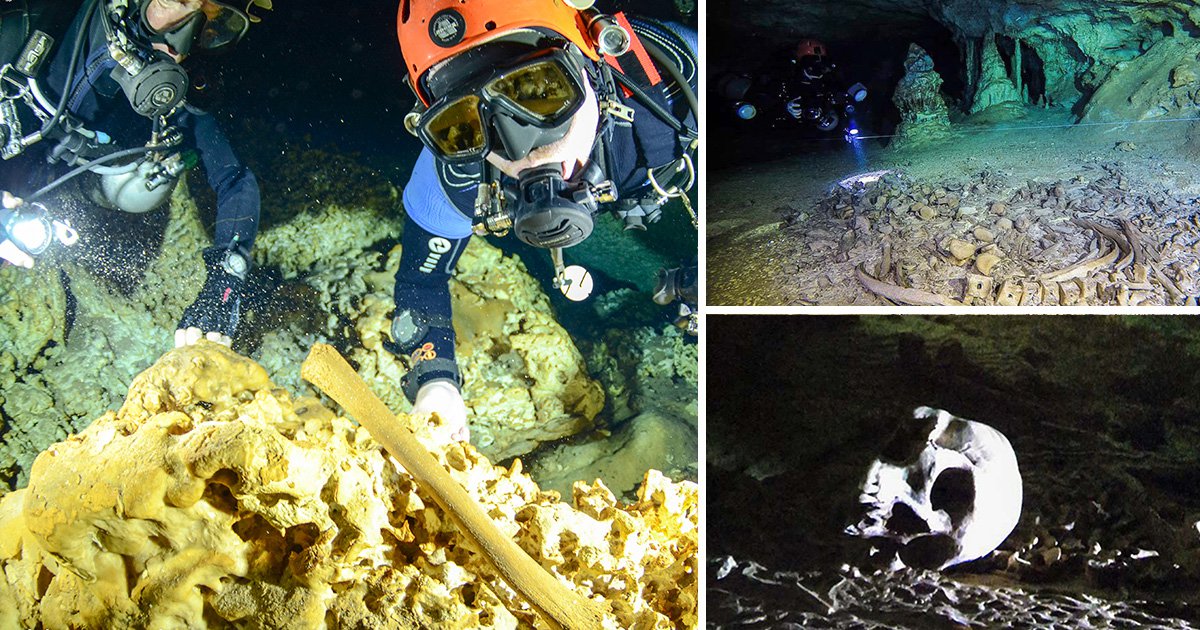 Mayan remains from 9,000 years ago found in huge underwater cave in ...