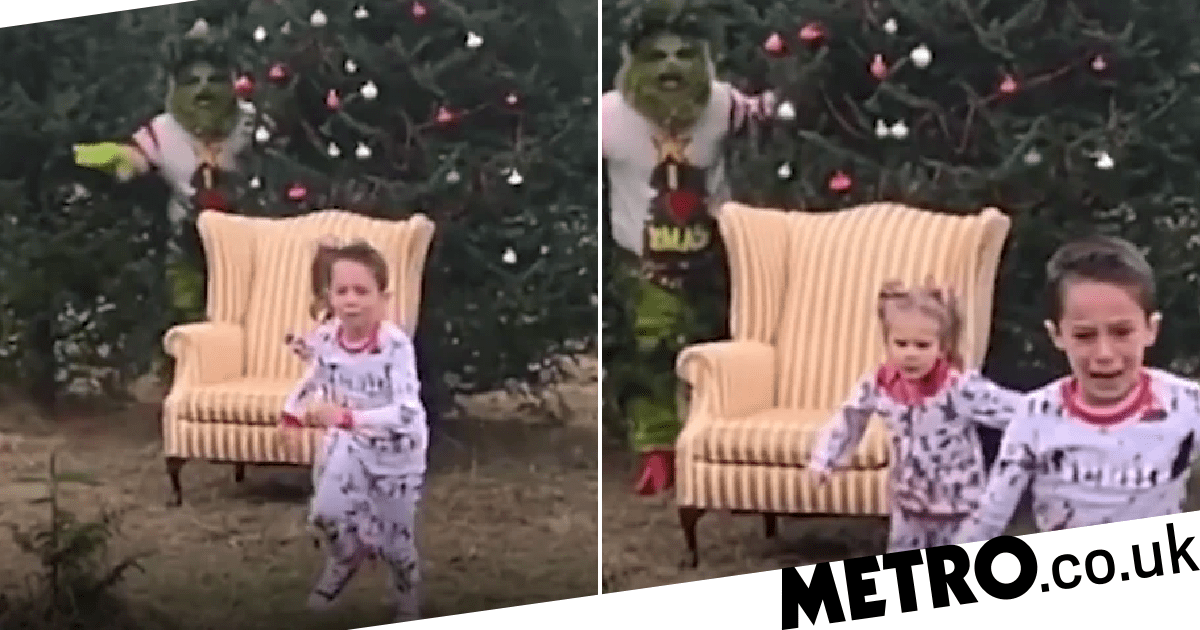 Children run screaming in terror after Grinch gatecrashes festive ...