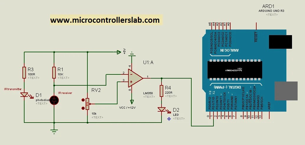 Circuit Diagram Of Ir Sensor Using Lm358