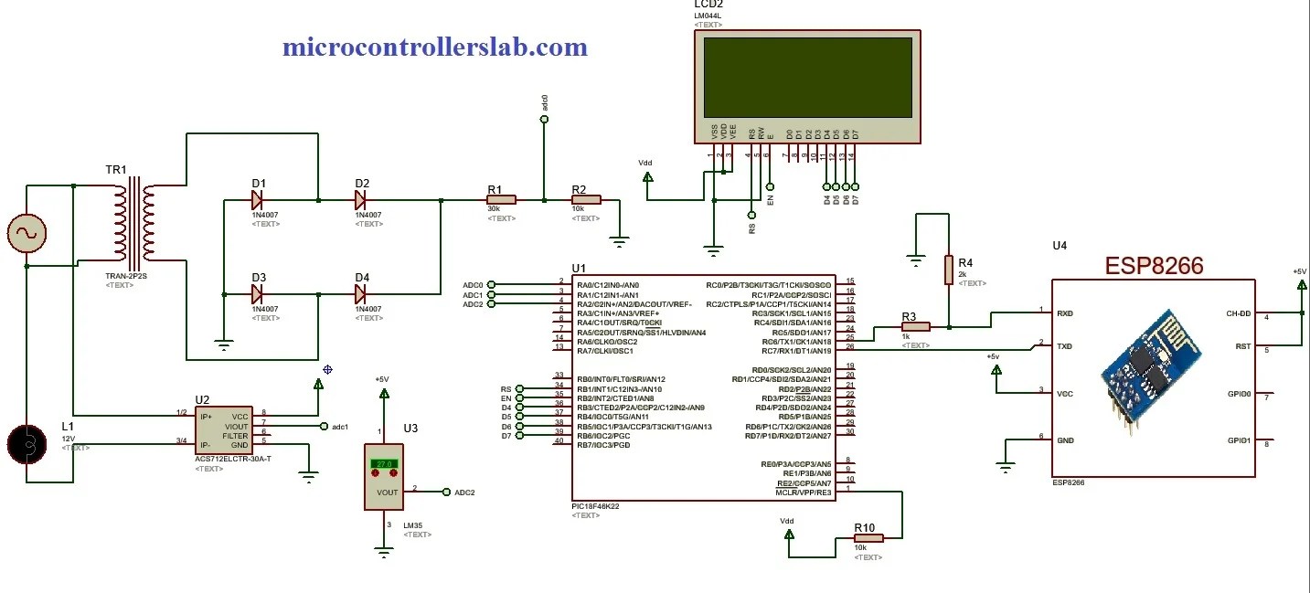 Gsm Based Substation Monitoring And Control System Circuit Diagram Wiring Digital And Schematic