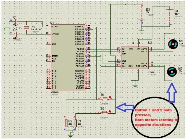 DC MOTOR INTERFACING WITH 8051 microcontroller