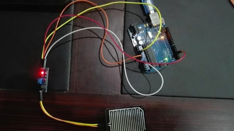 Rain Drop Sensor Module Pinout, Working, Interfacing with Arduino