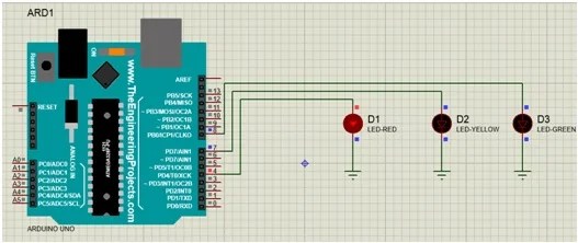 Circuit Diagram Traffic Light Controller Using Microcontroller
