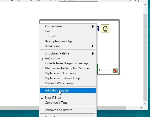 Shift registers in labview examples : tutorial 10