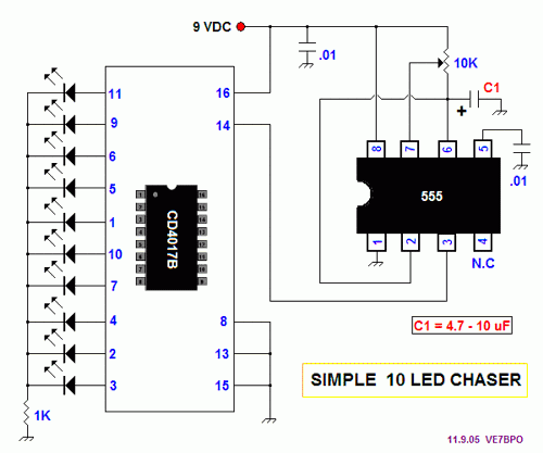 4017 Cascade Circuit Diagram - Wiring Flow Schema